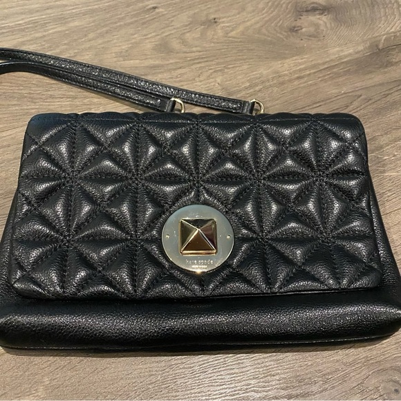 kate spade | Bags | Kate Spade Quilted Black Leather Crossbody Purse ...